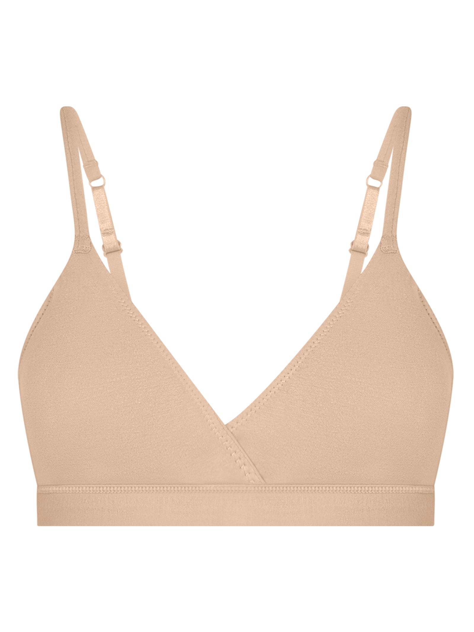 Natural Bralette - Reggiseno light in cotone elasticizzato - Nudo – Ragno