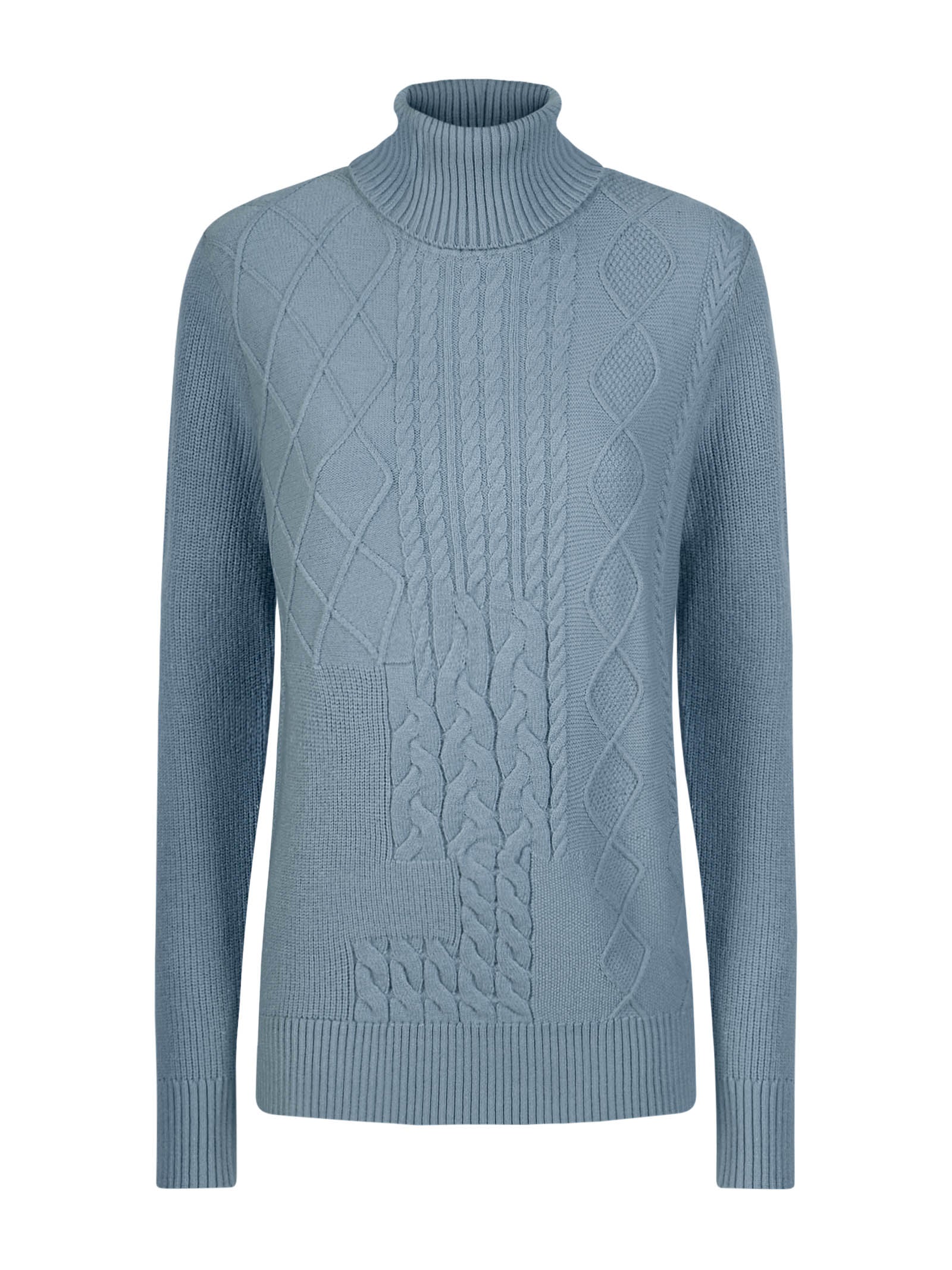 Maglia con collo roulè in filato Super Soft - Ashley Blue – Ragno