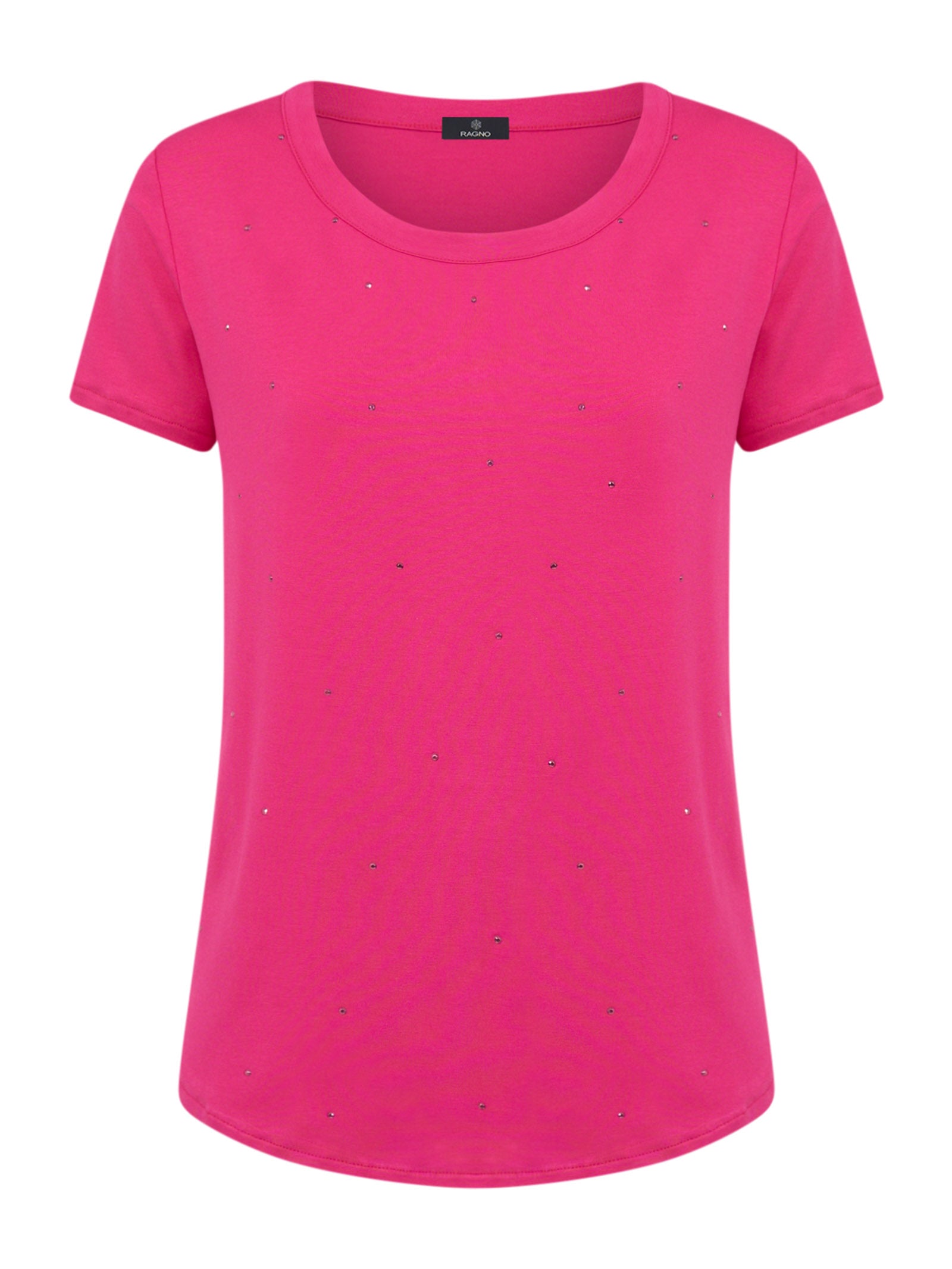 Maglietta con strass in Viscosa Summer - Pink Yarrow – Ragno