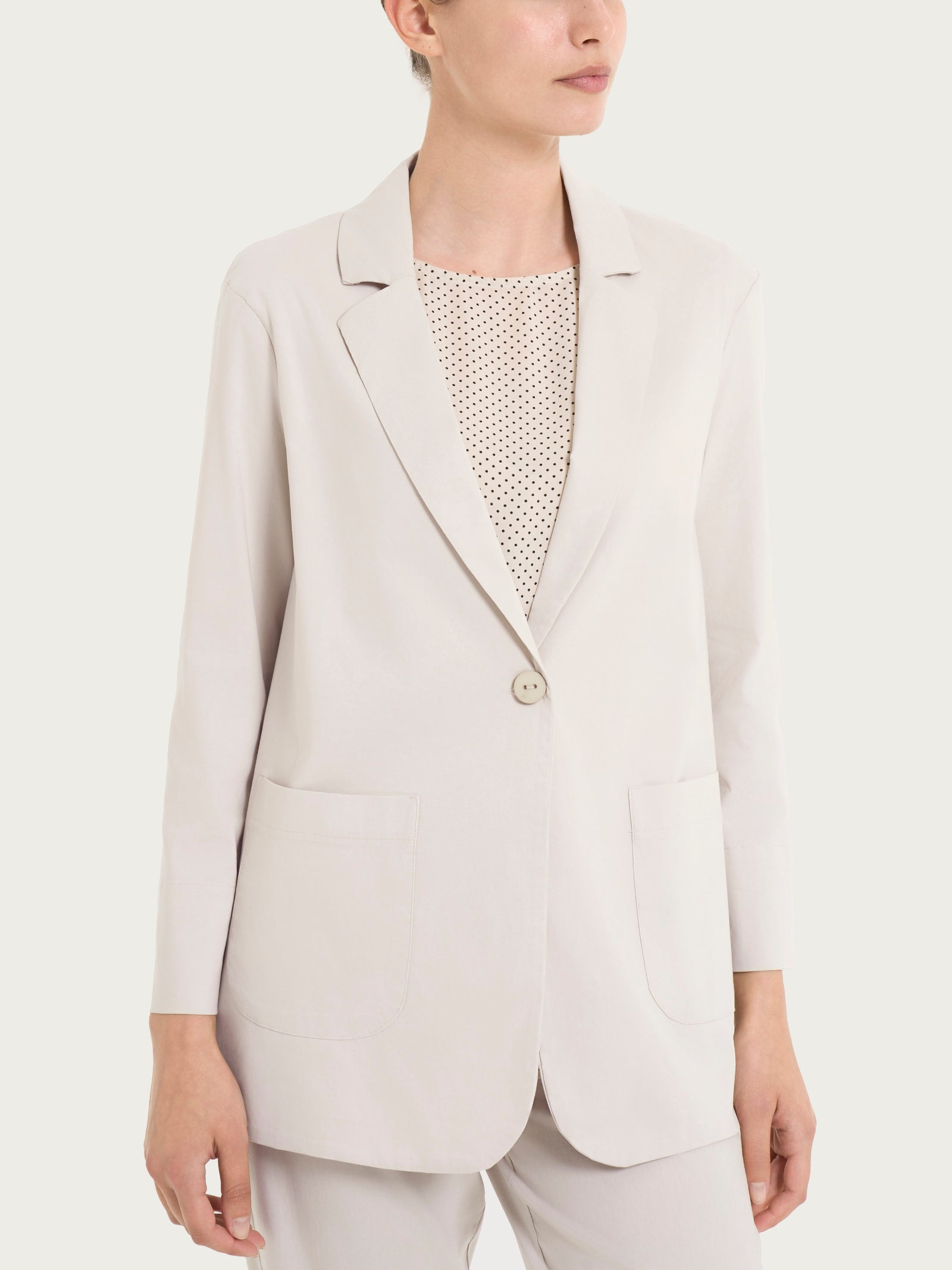 Lightweight unstructured blazer in Super Fresh - Almond Peach – Ragno