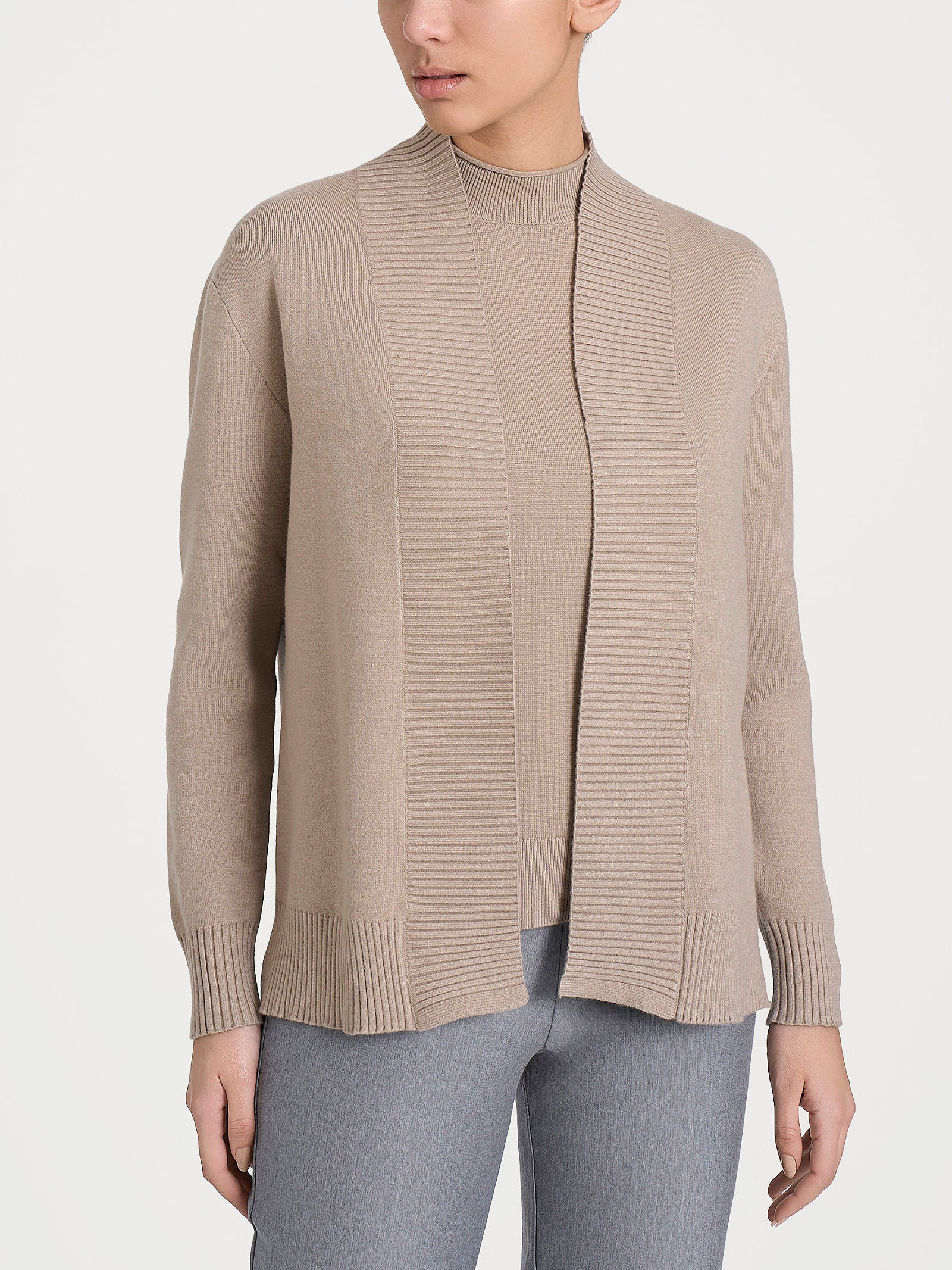 Cardigan aperto in Super Soft - Cammello – Ragno