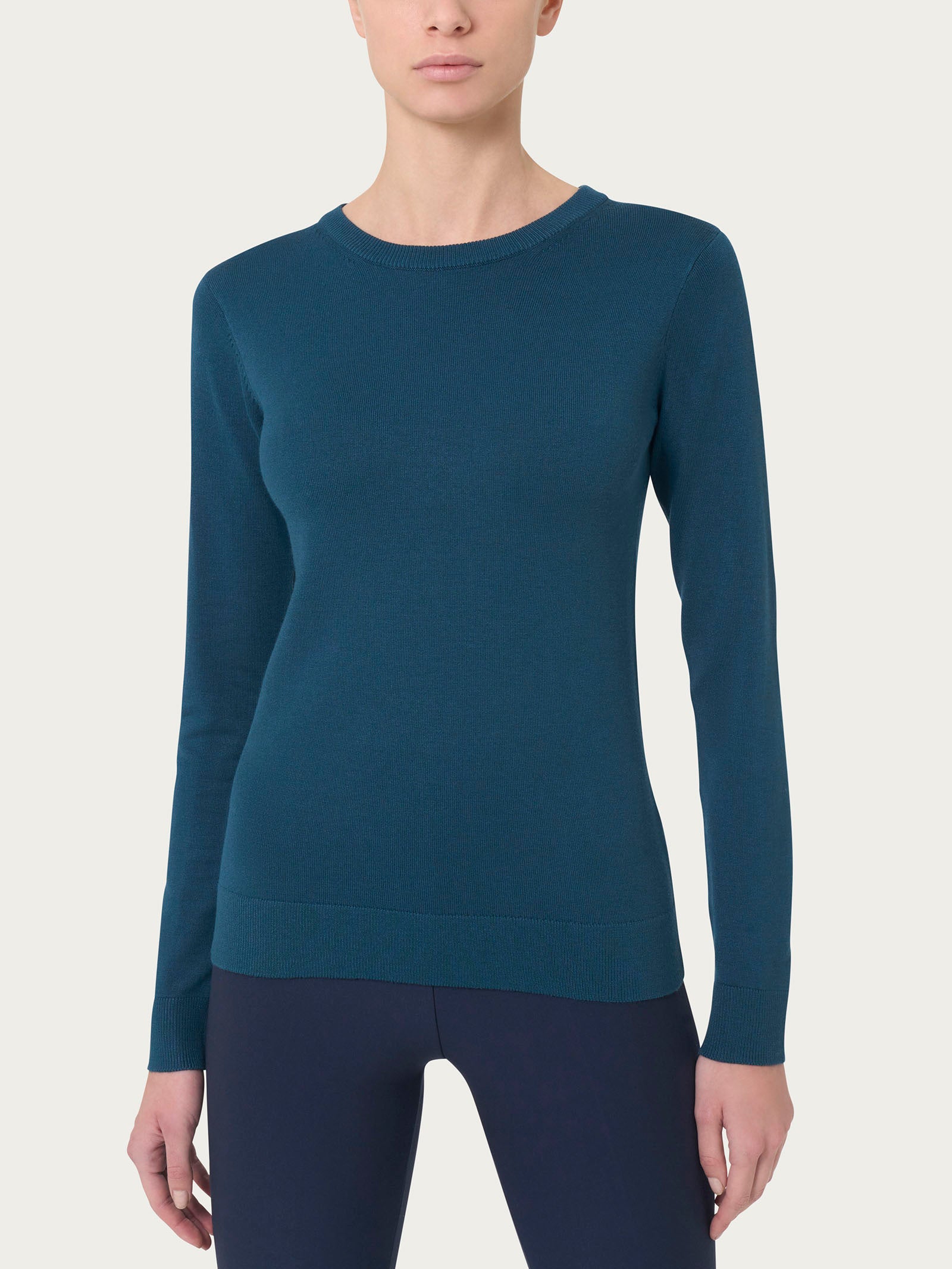 Four Seasons long-sleeved crew-neck sweater - Reflecting Pond – Ragno
