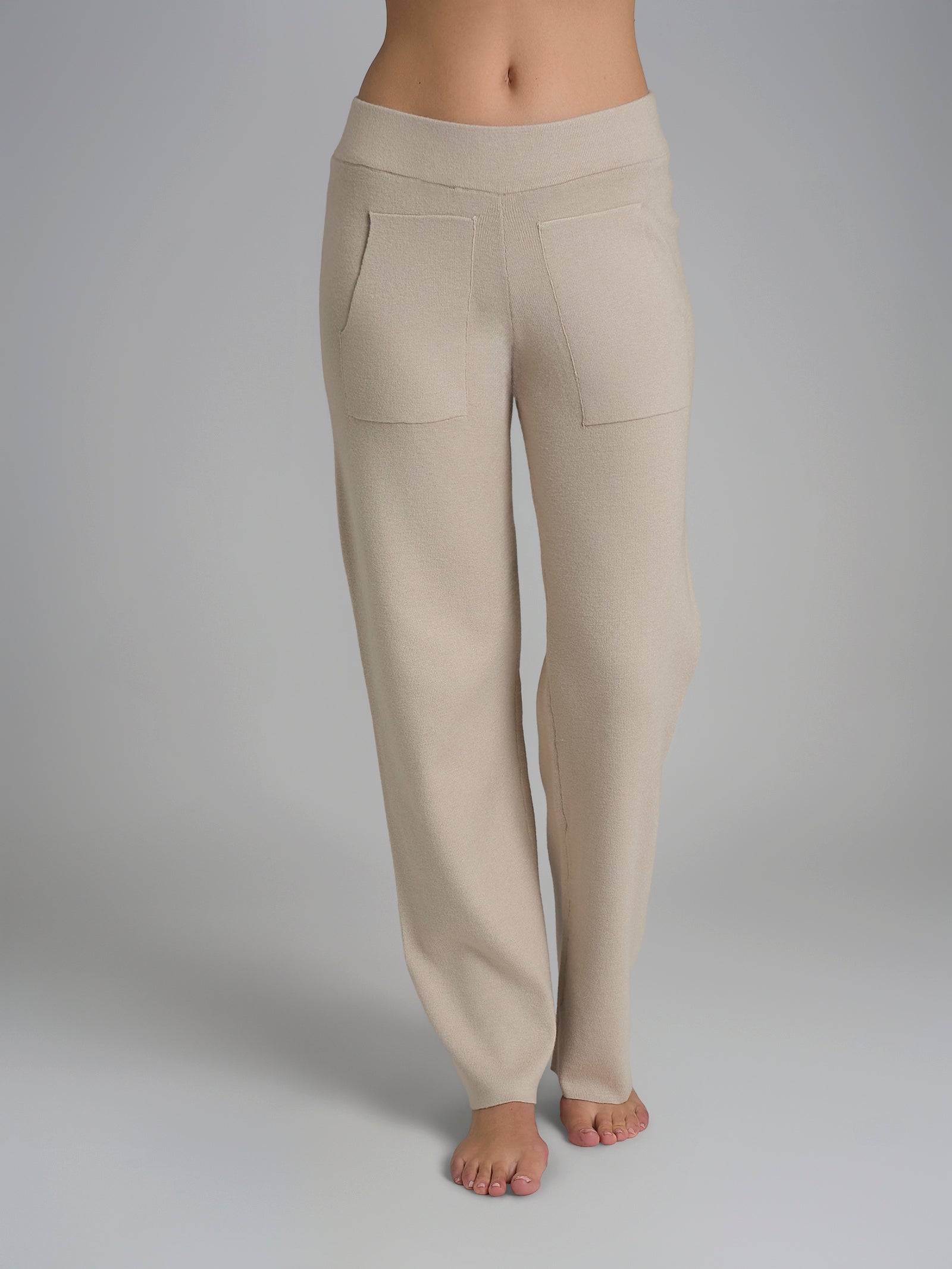 Pantalone ampio con tasche in Super Soft - Champignon – Ragno