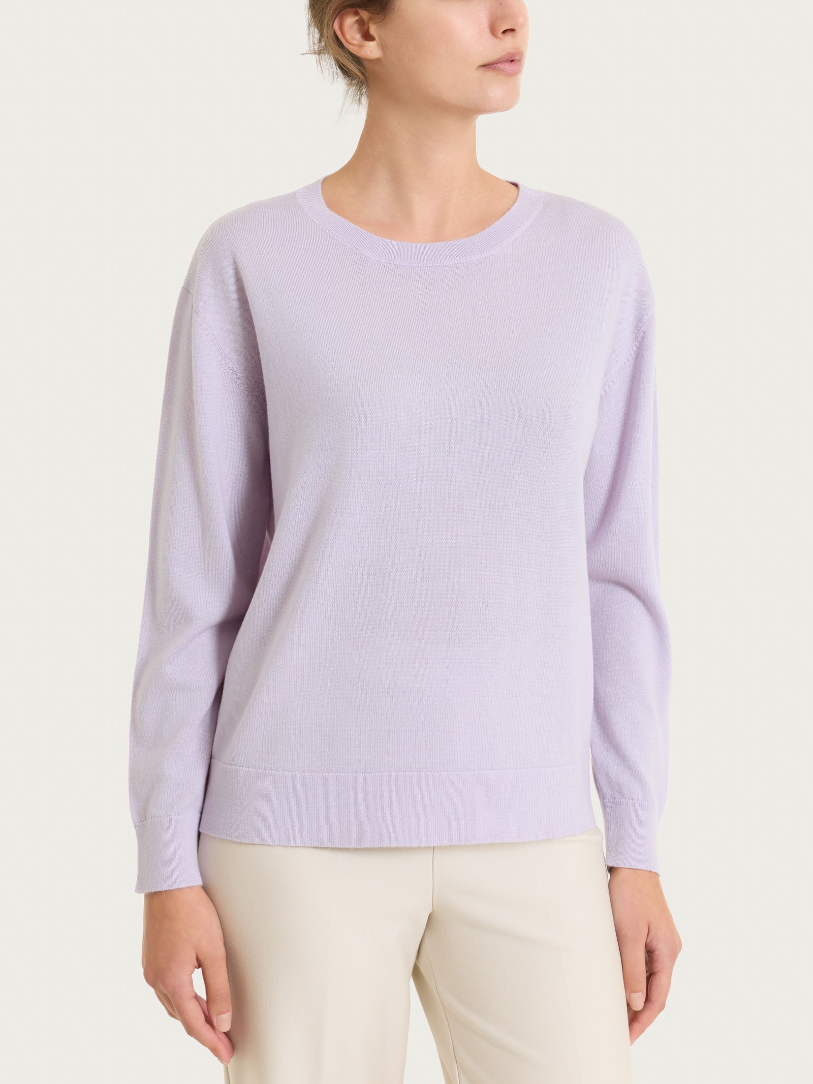 Merino Soft boat-neck sweater - Thistle – Ragno