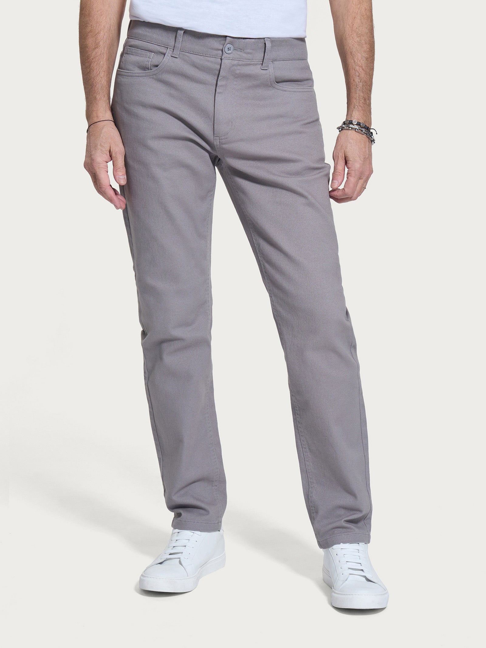 5-Pocket Pants in Raw Twill Stretch Cotton - Pietra – Ragno