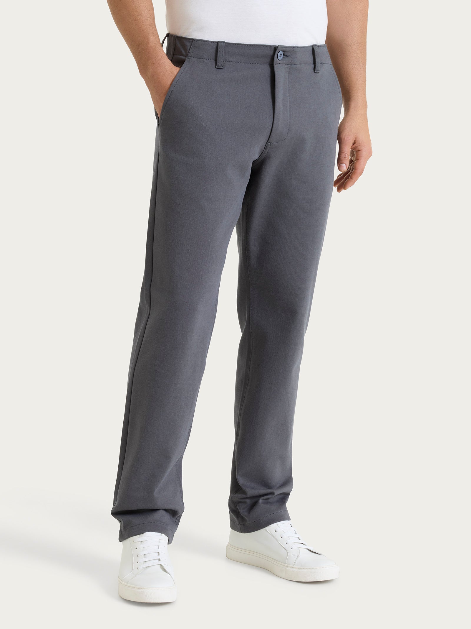 Pantalone con tasche america in Cotton Compact - Dark Shadow – Ragno