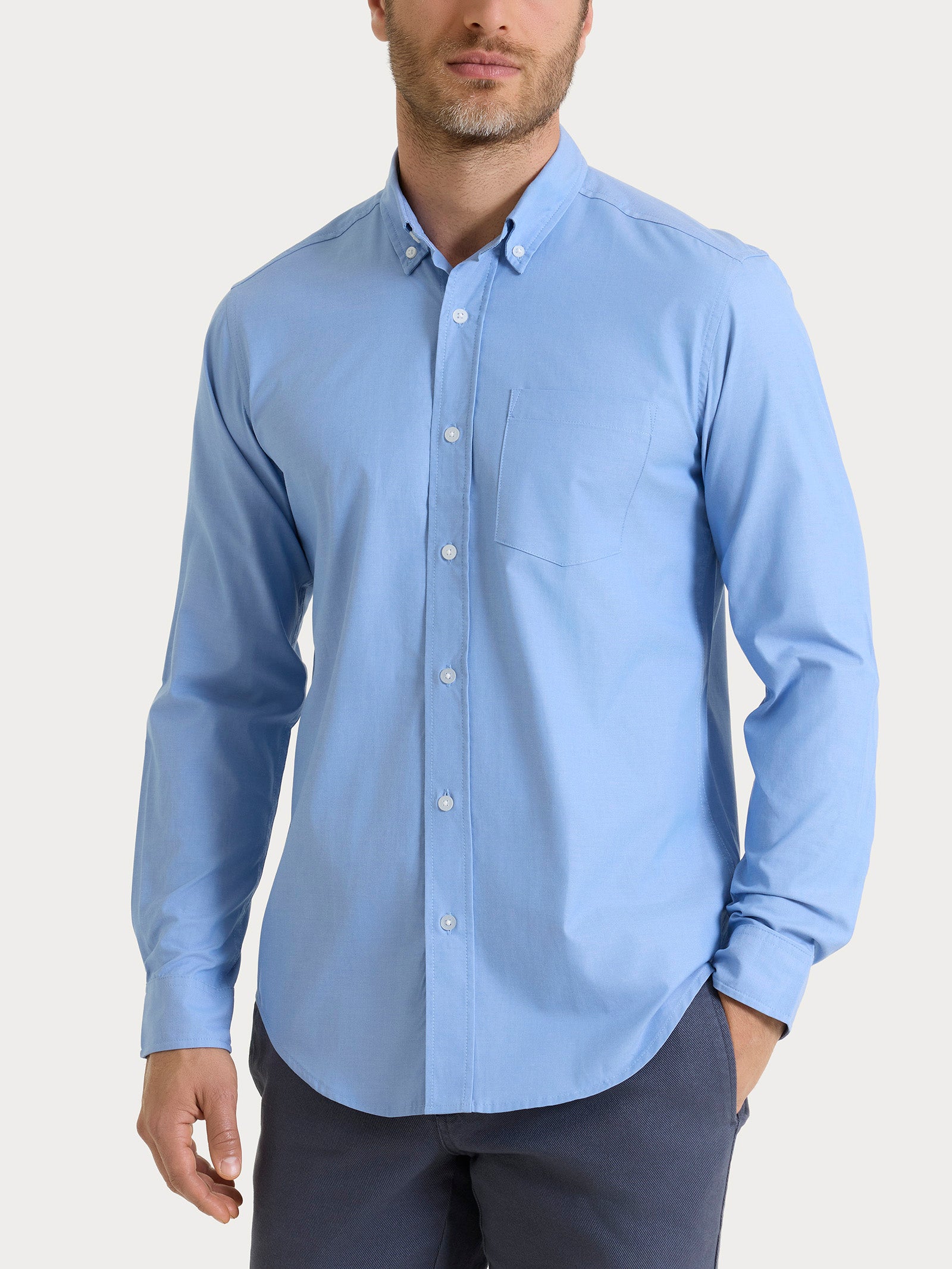 Camicia button down in Oxford Double Twisted - Ashleigh Blue – Ragno